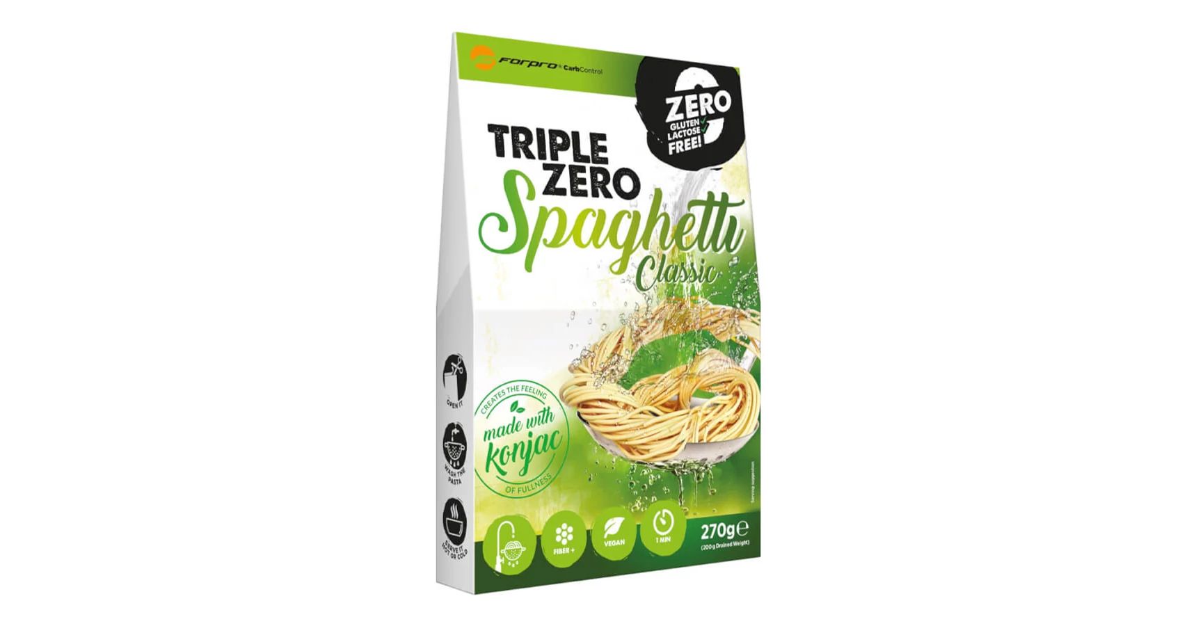 Triple Zero Pasta - Spaghetti - 270g - Forpro - Carb Control - 899 Ft