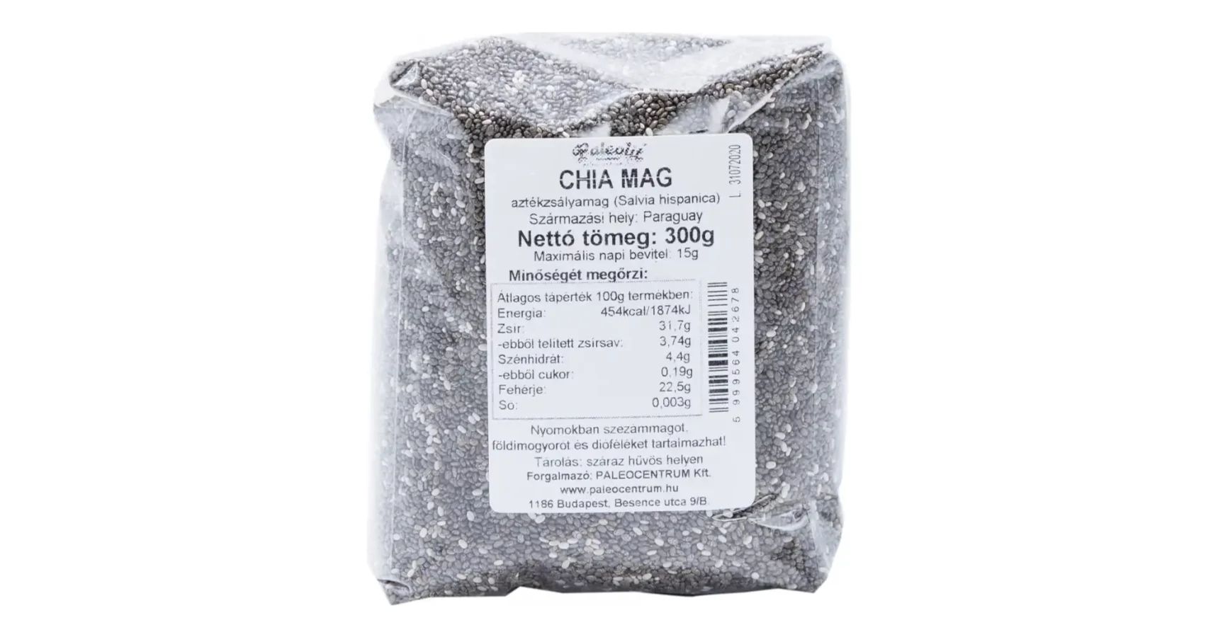 Chia Mag fekete - 300 g - Paleolit - 1.200 Ft