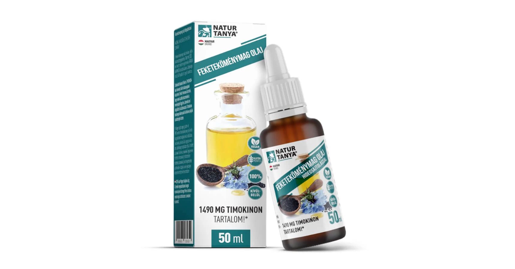 100% feketeköménymag olaj, igazolt 1490 mg timokinon tartalommal ...